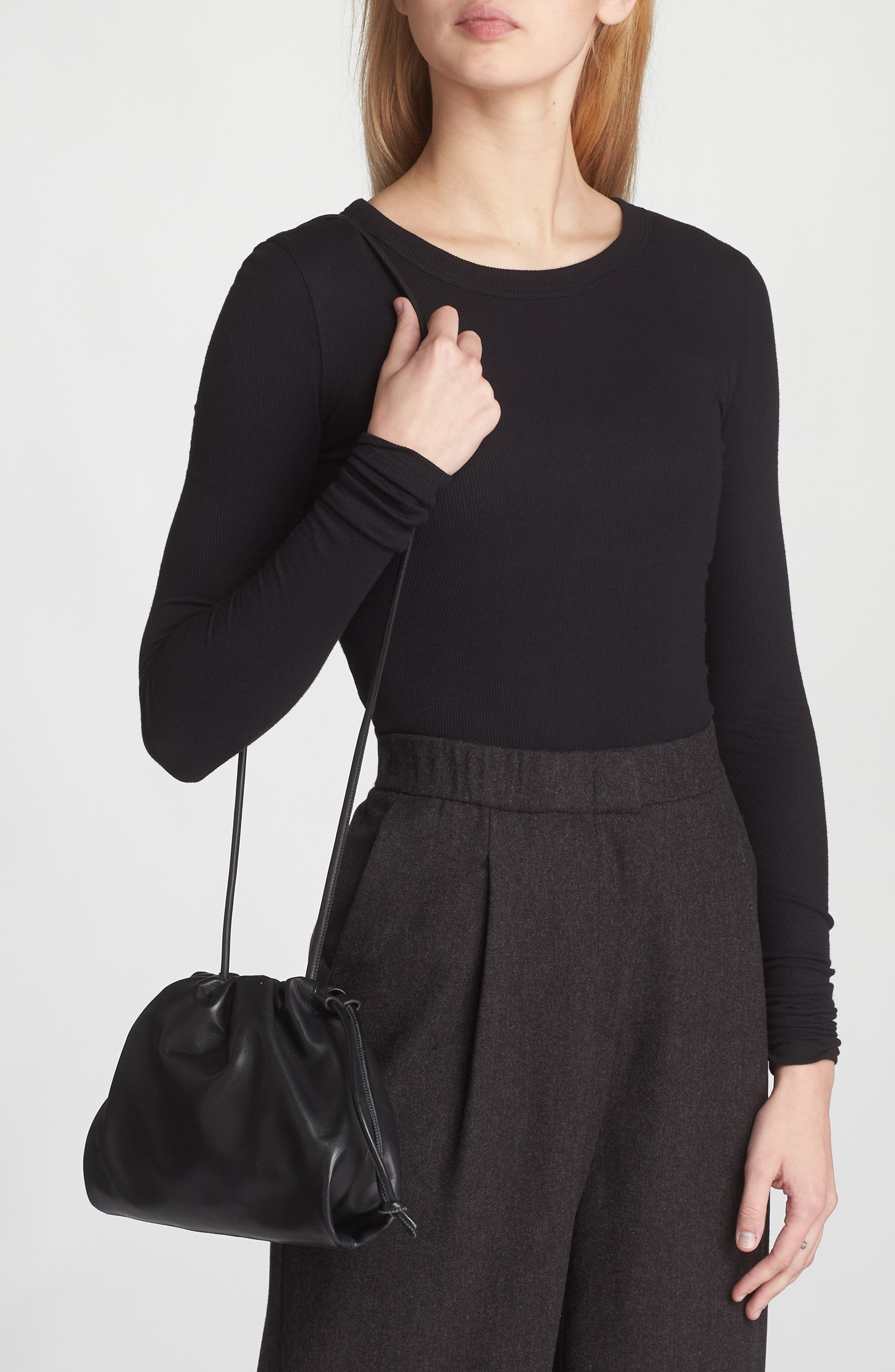 COS Leather Drawstring Bucket Bag | Nordstromrack