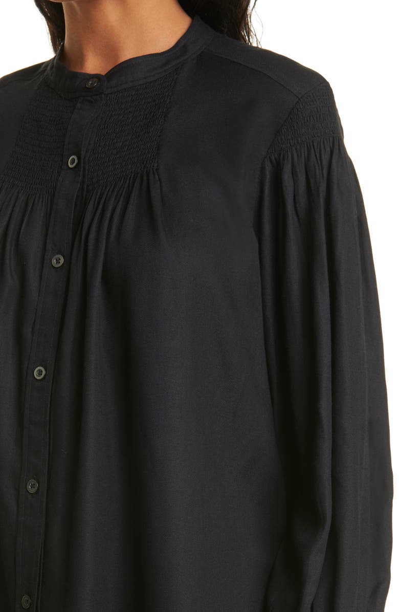 Rebecca Taylor Smocked Yoke Long Sleeve Poet Blouse | Nordstromrack
