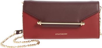 Strathberry Bicolor Multrees Leather Wallet on a Chain | Nordstrom