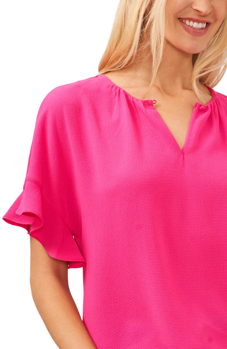 CeCe Ruffle Sleeve Crepe Blouse | Nordstrom