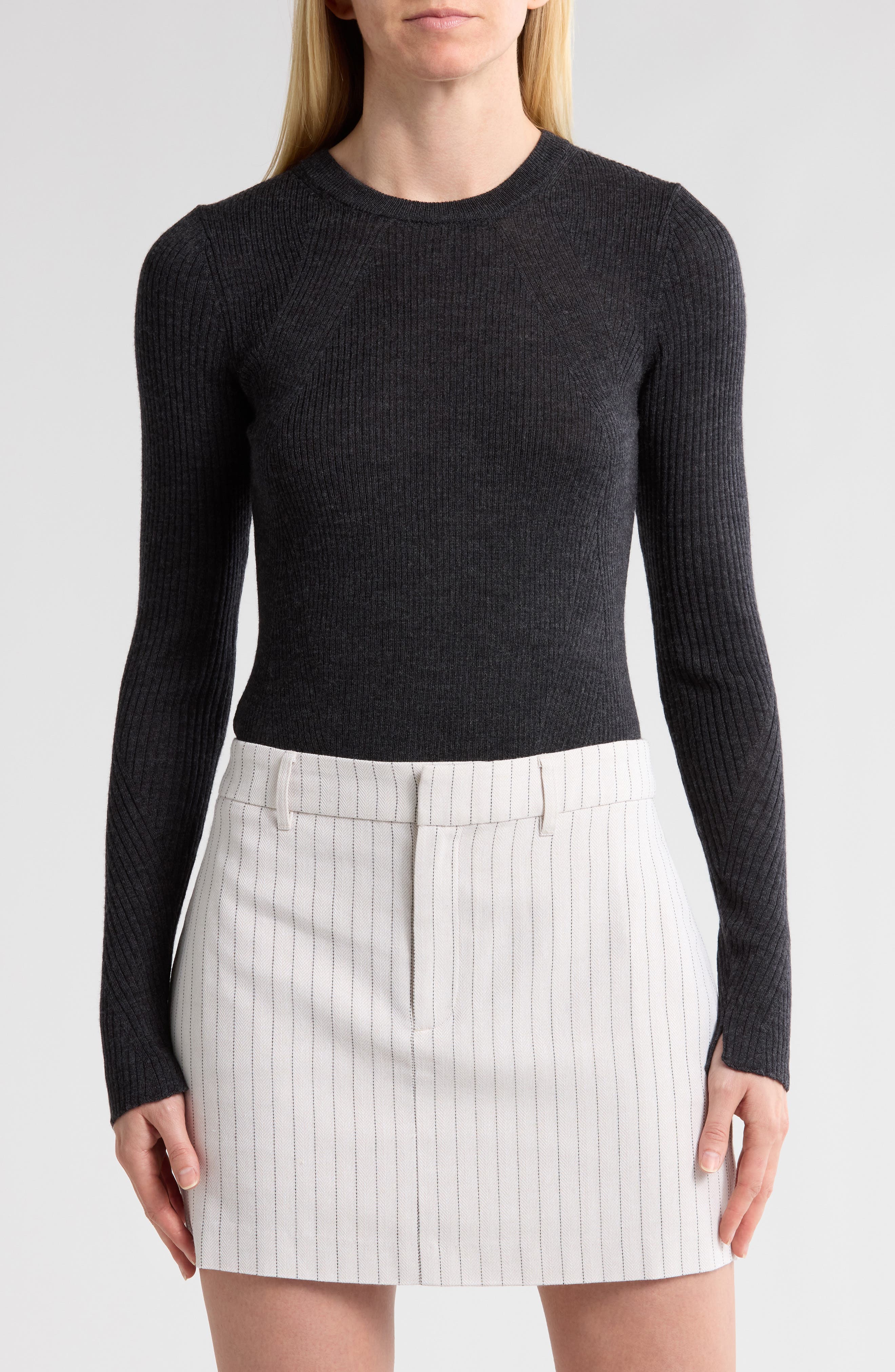 rag & bone Emily Ribbed Wool Sweater | Nordstromrack