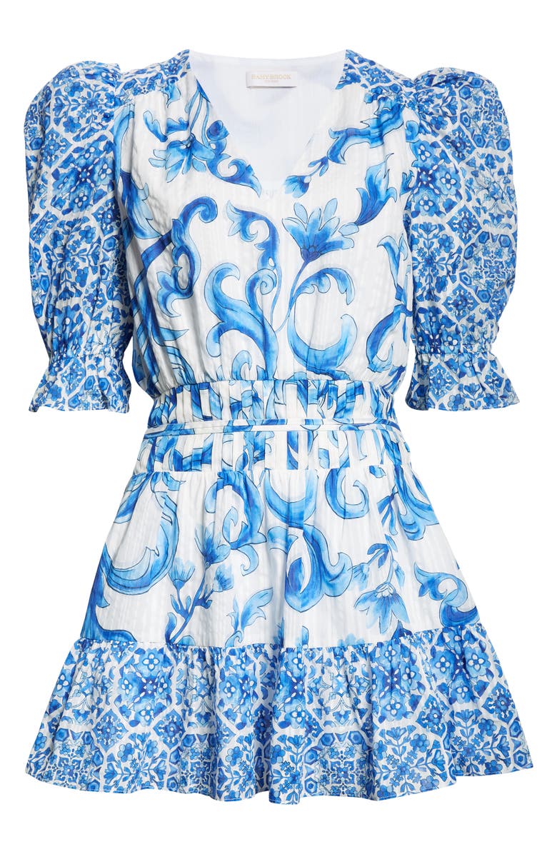 Ramy Brook Susan Print Smocked Minidress | Nordstromrack