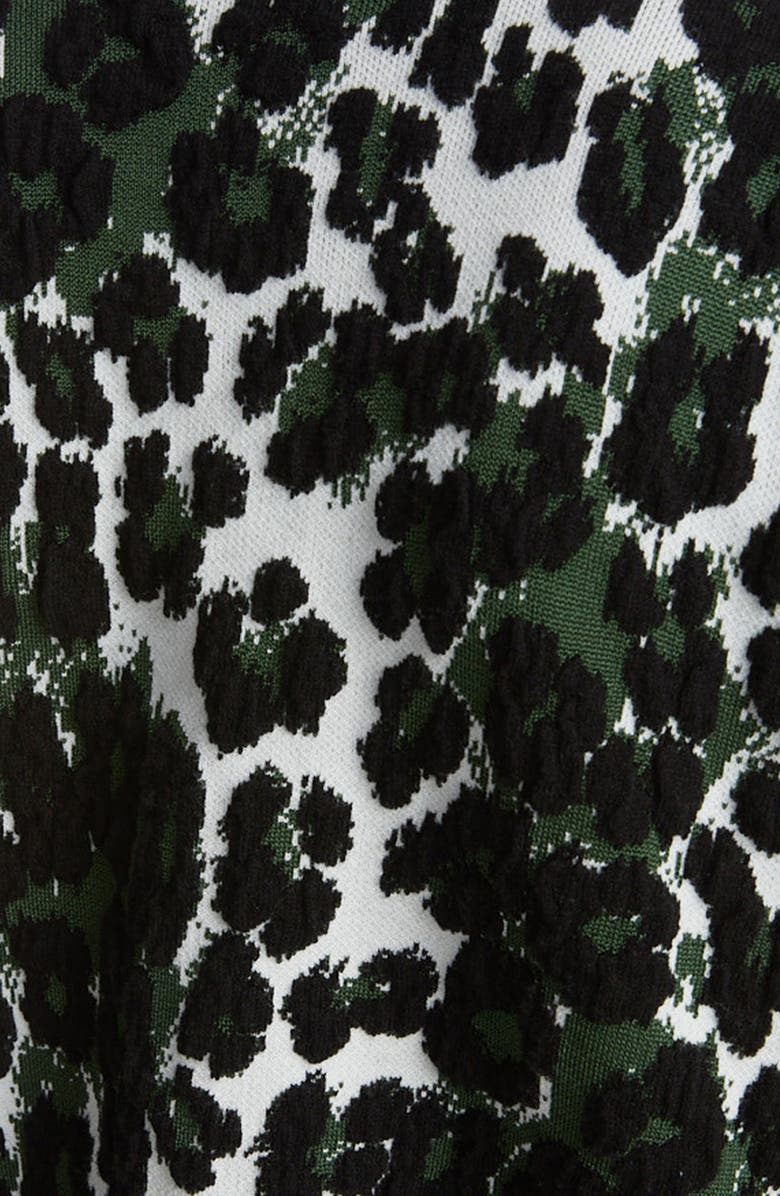 KENZO Leopard Jacquard Crop Cardigan | Nordstrom
