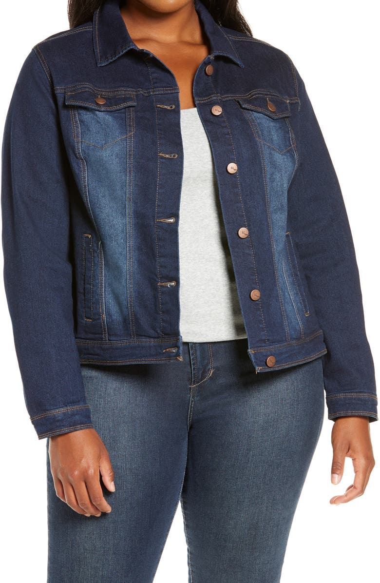 1822 Denim Fade Effect Denim Jacket | Nordstromrack