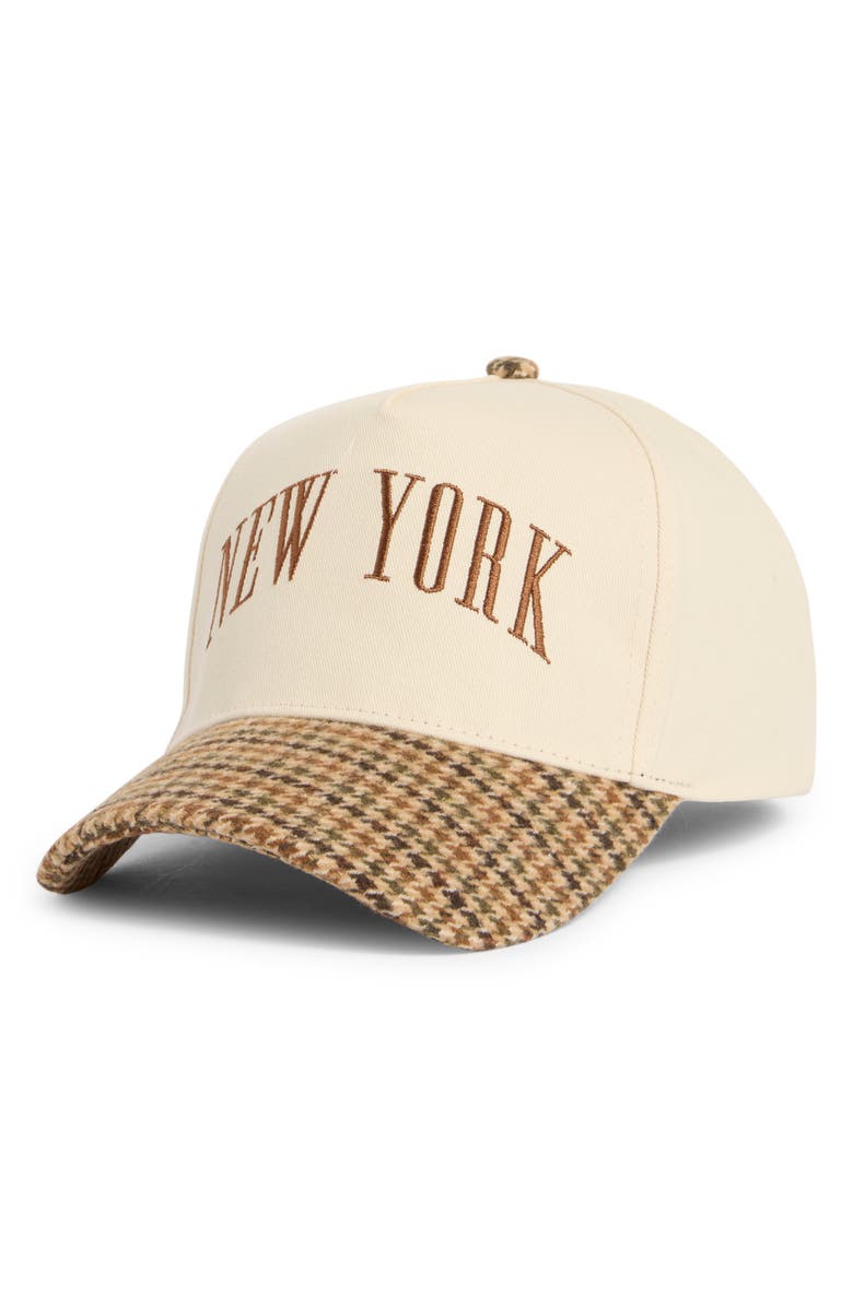 David & Young New York Plaid Bill Adjustable Baseball Cap | Nordstromrack