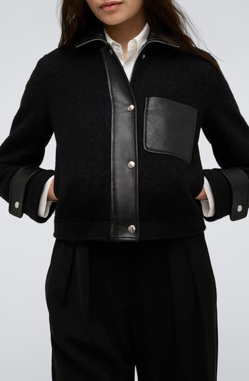 Kenneth Cole Wool Blend Crop Jacket | Nordstromrack