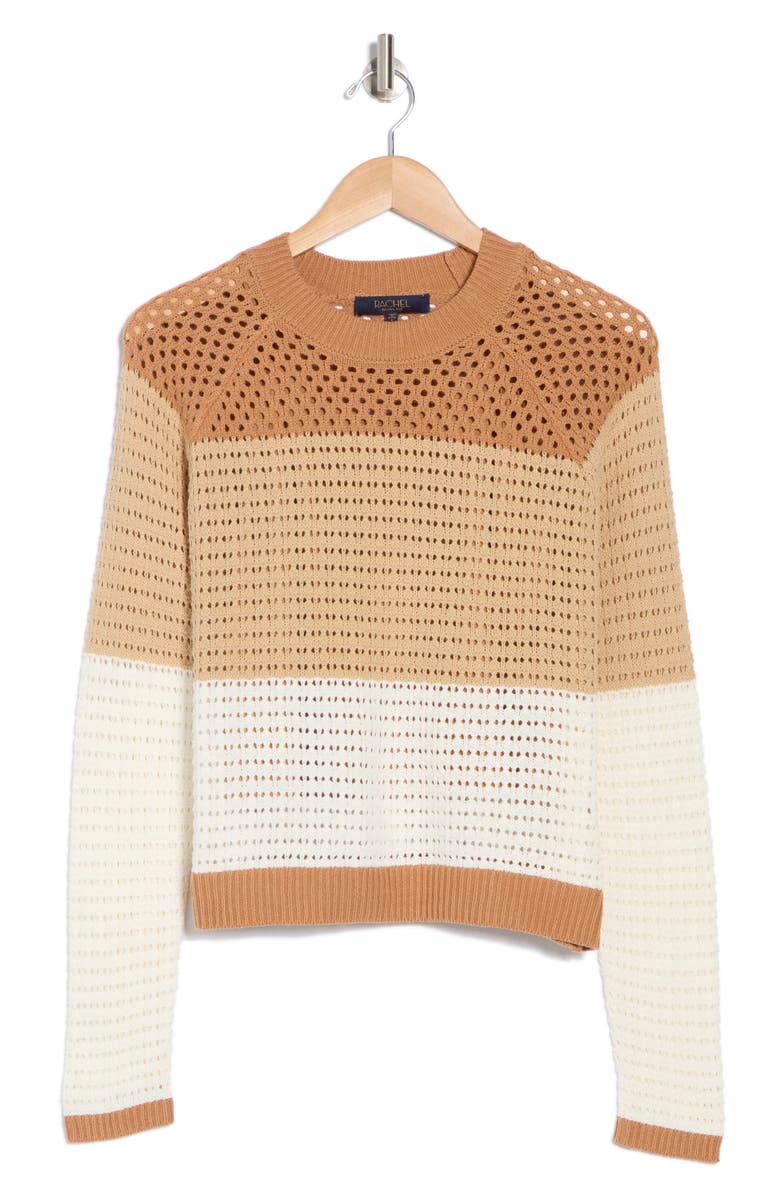 RACHEL Rachel Roy Colorblock Open Knit Sweater | Nordstromrack