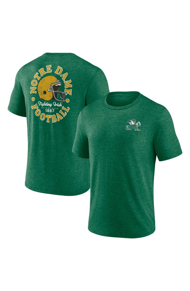 FANATICS Men's Fanatics Branded Heather Green Notre Dame Fighting Irish ...