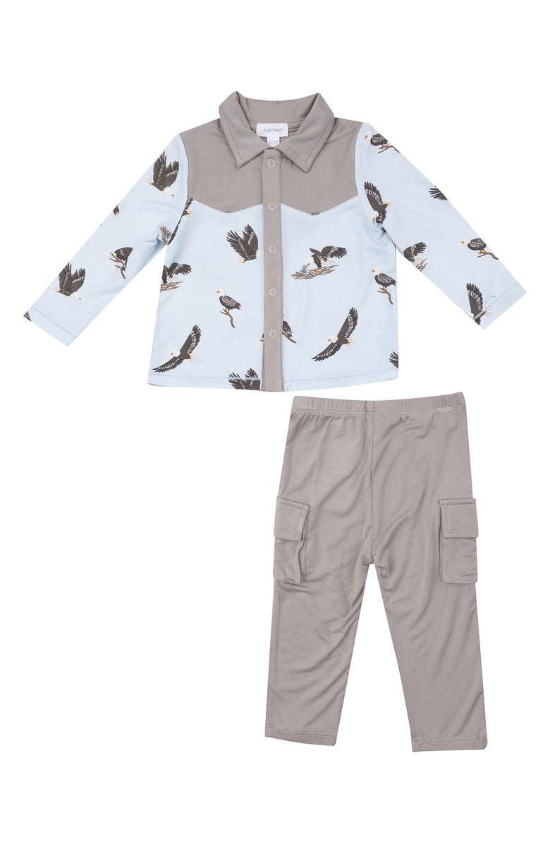 Angel Dear Cowboy Bald Eagles Print Shirt & Cargo Pants Set | Nordstromrack