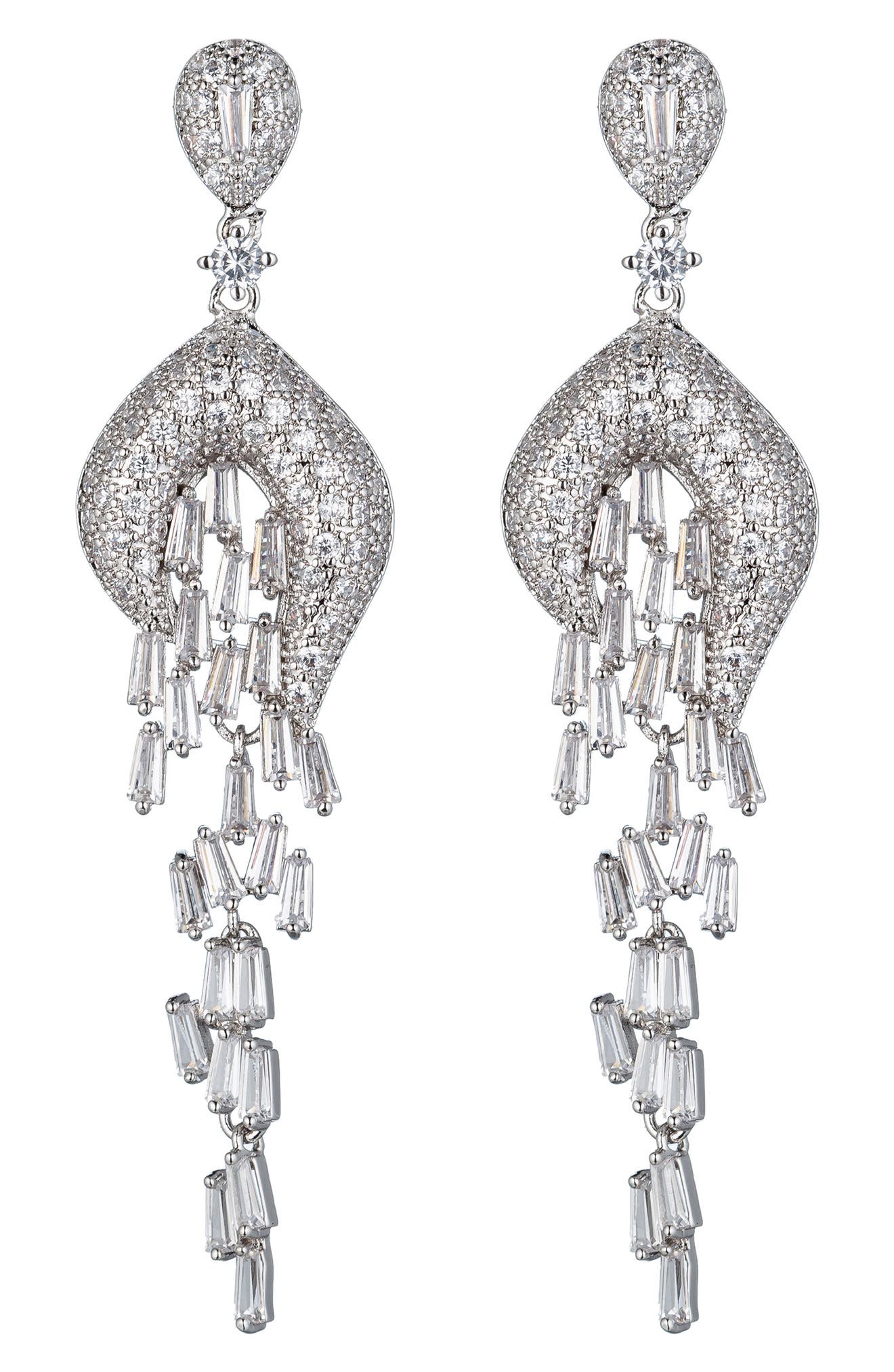 EYE CANDY LOS ANGELES Elsa Cubic Zirconia Crystal Drop Earrings ...