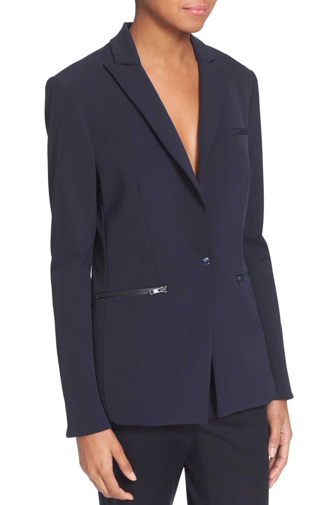 Veronica Beard Scuba Jacket with Removable Hooded Dickey | Nordstrom
