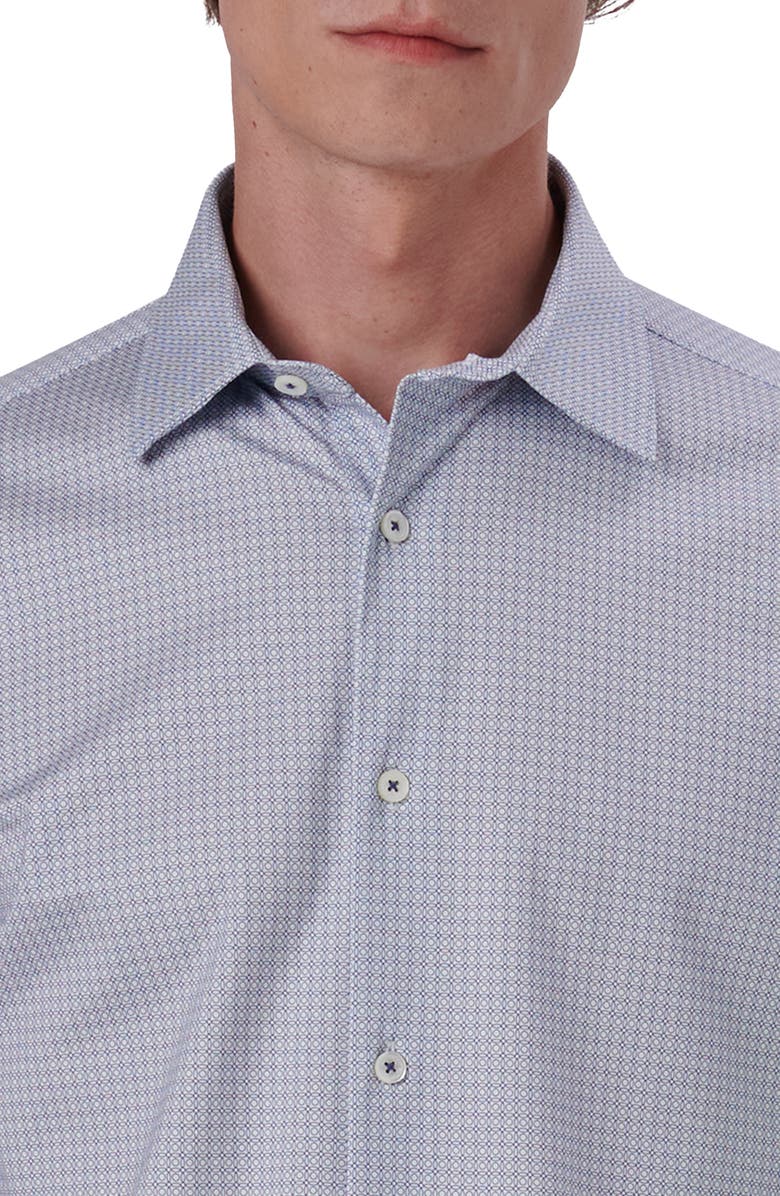 Bugatchi James OoohCotton® Geometric Print Button-Up Shirt | Nordstromrack