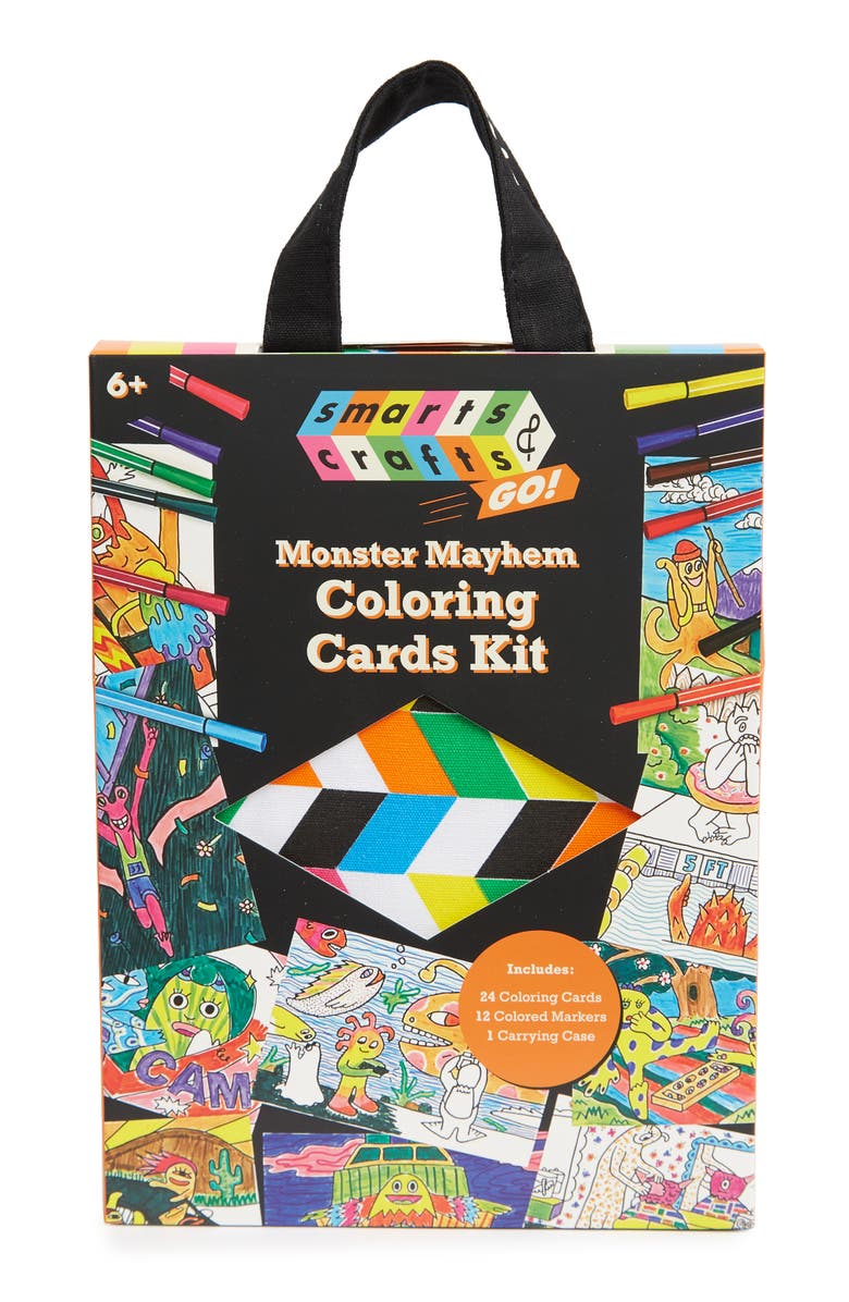 SMARTS AND CRAFTS Monster Mayhem Coloring Cards Craft Kit | Nordstromrack