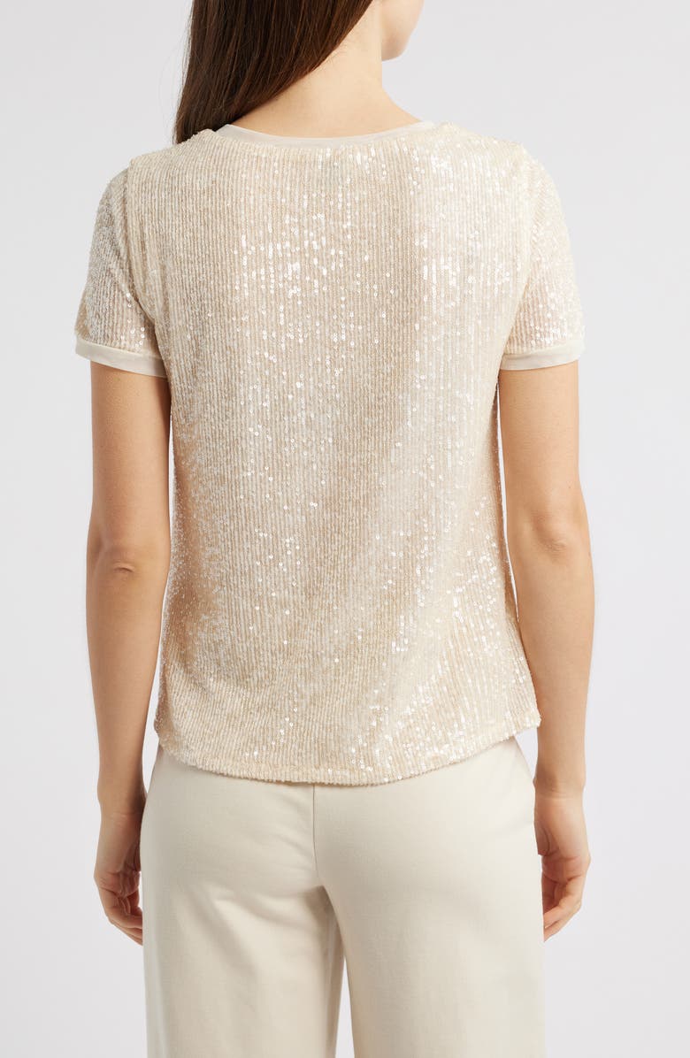 Anne Klein Sequin Mesh Top | Nordstrom