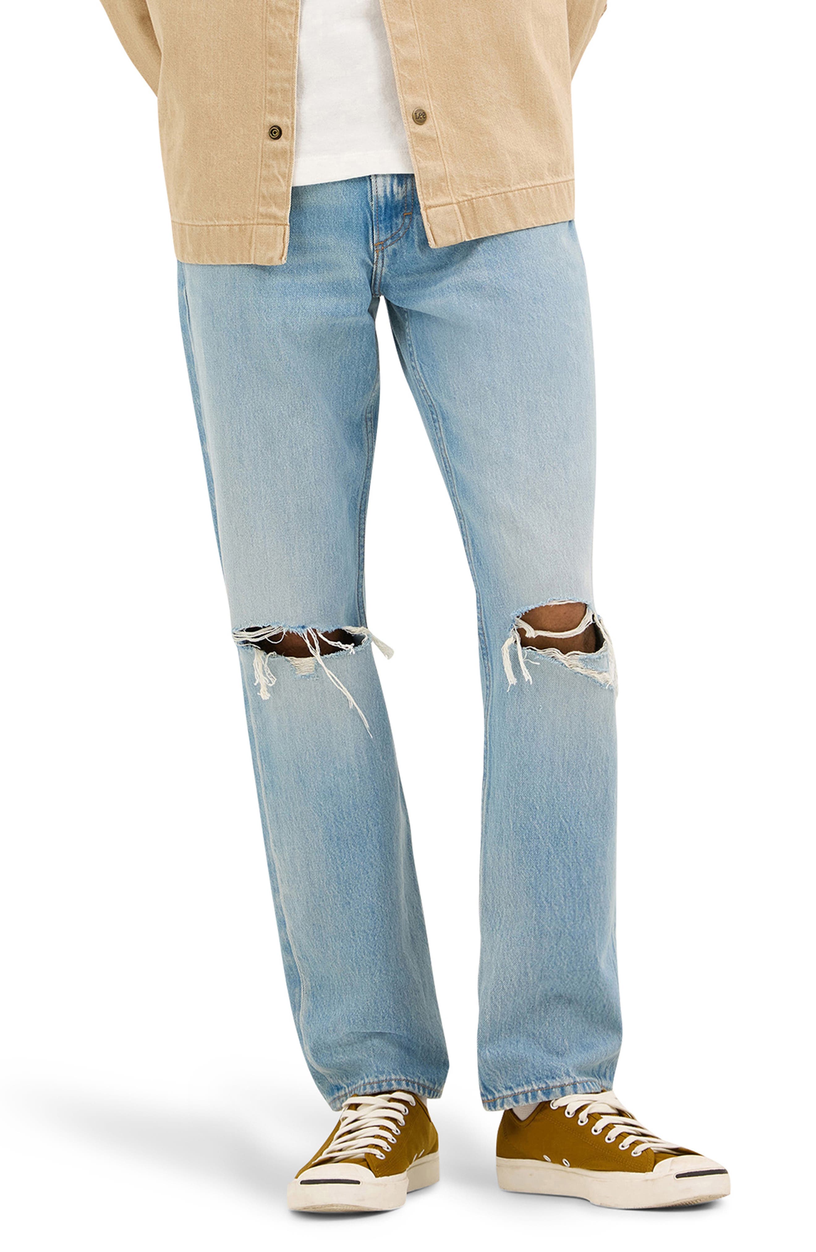 Lee West Ripped Regular Straight Leg Jeans | Nordstrom