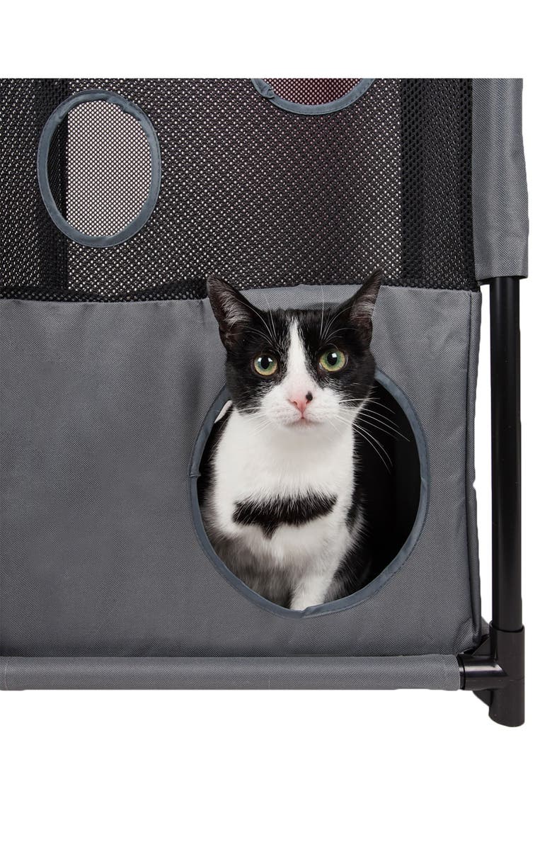 PETKIT Pink/Grey Kitty-Square Obstacle Soft Folding Sturdy Play-Active ...