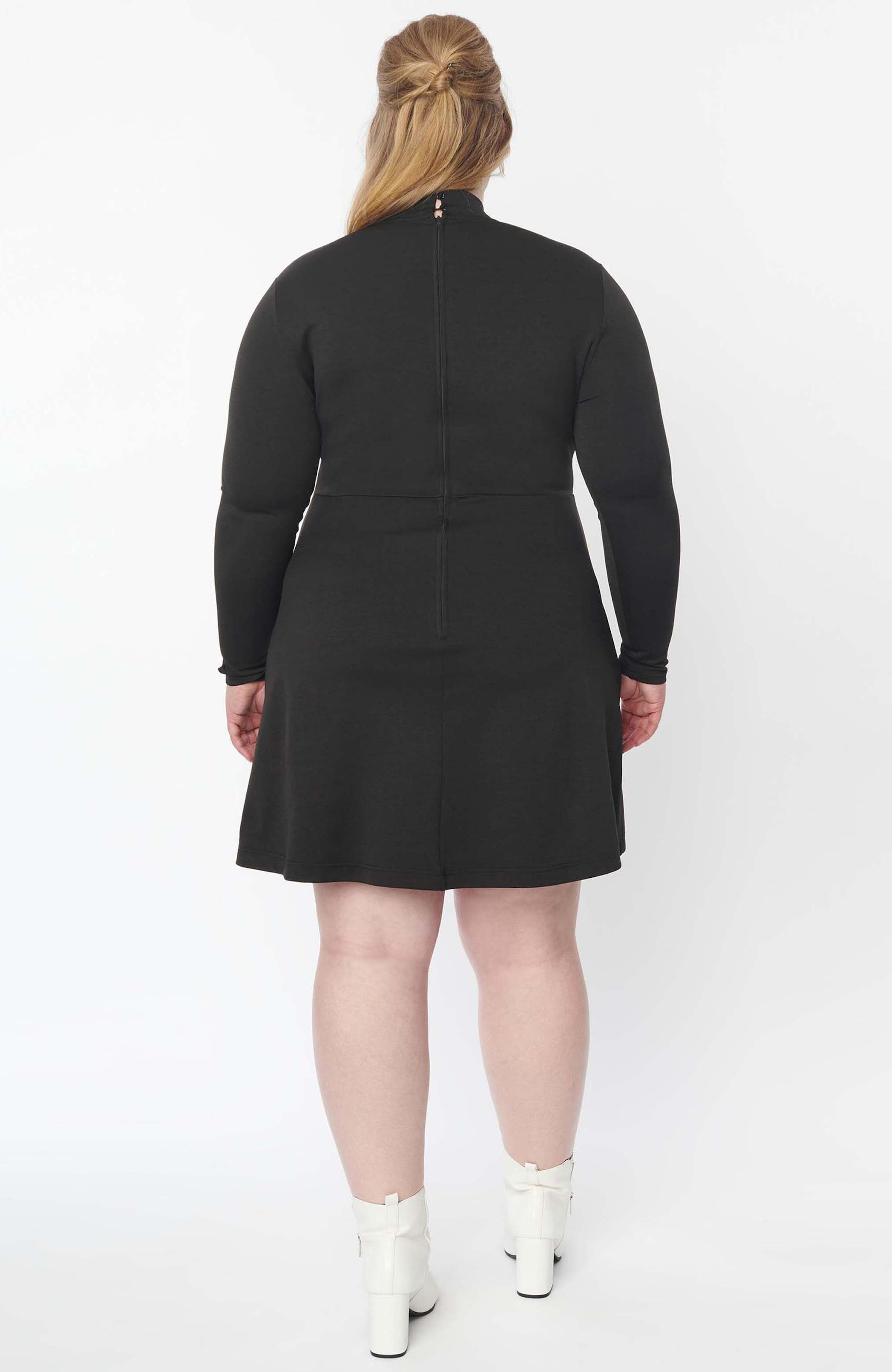 Smak Parlour Plus Size 1960s Mock Turtleneck Fit & Flare Dress | Nordstrom
