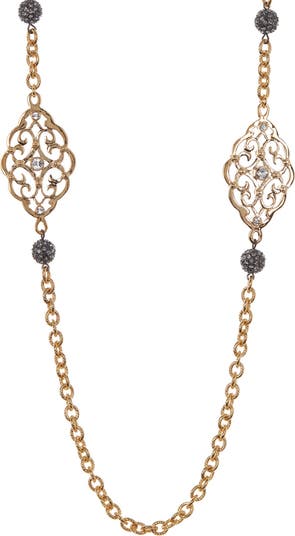 Carolee Designs Pave Ball & Filigree Station 36" Necklace | Nordstromrack