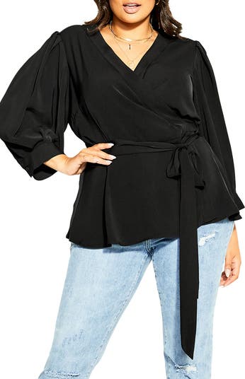 City Chic Sultry Wrap Top | Nordstrom