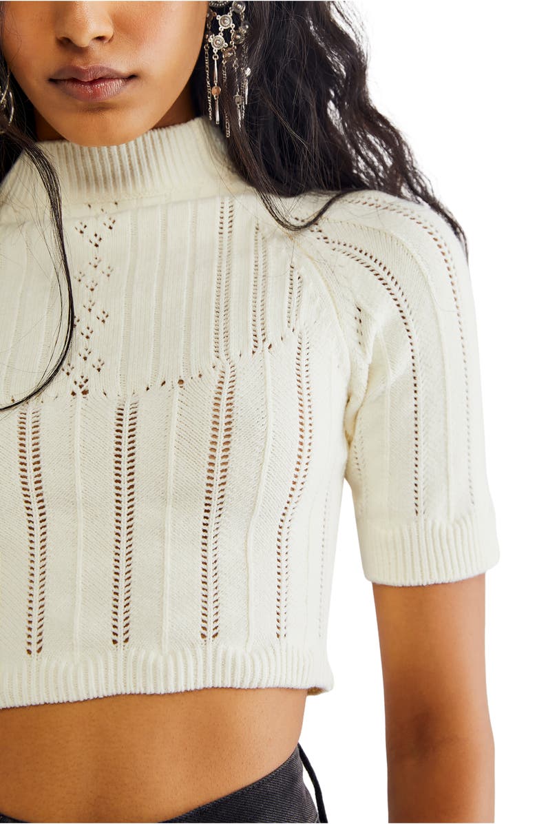 Free People The Romy Pointelle Stitch Crop Top | Nordstrom