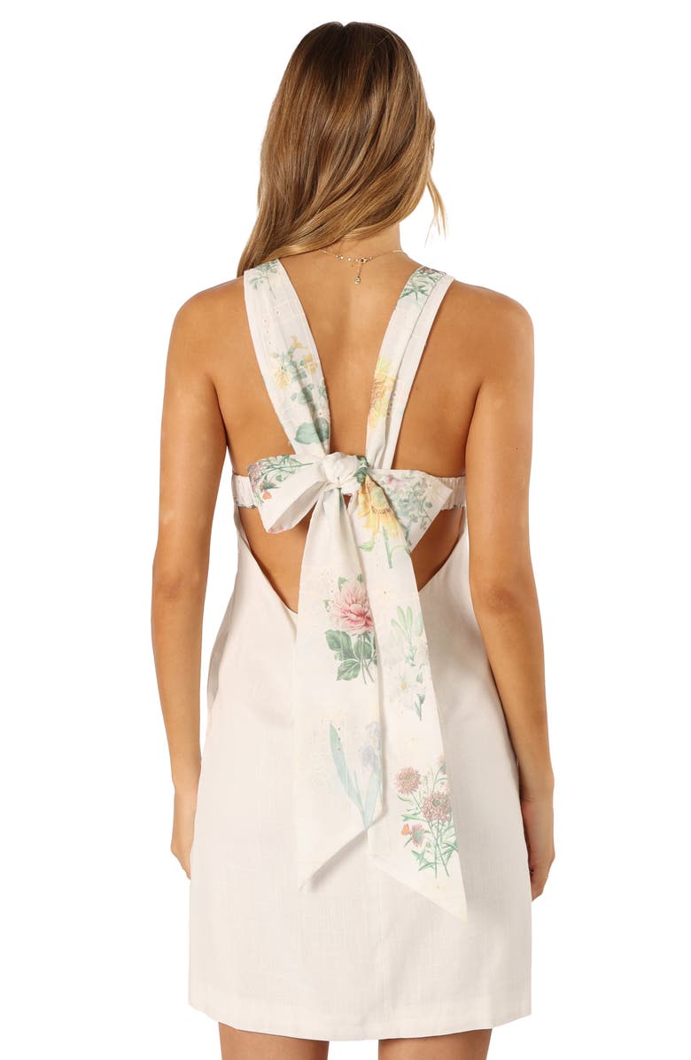 Petal & Pup Tai Bow Back Cotton Blend Minidress | Nordstromrack