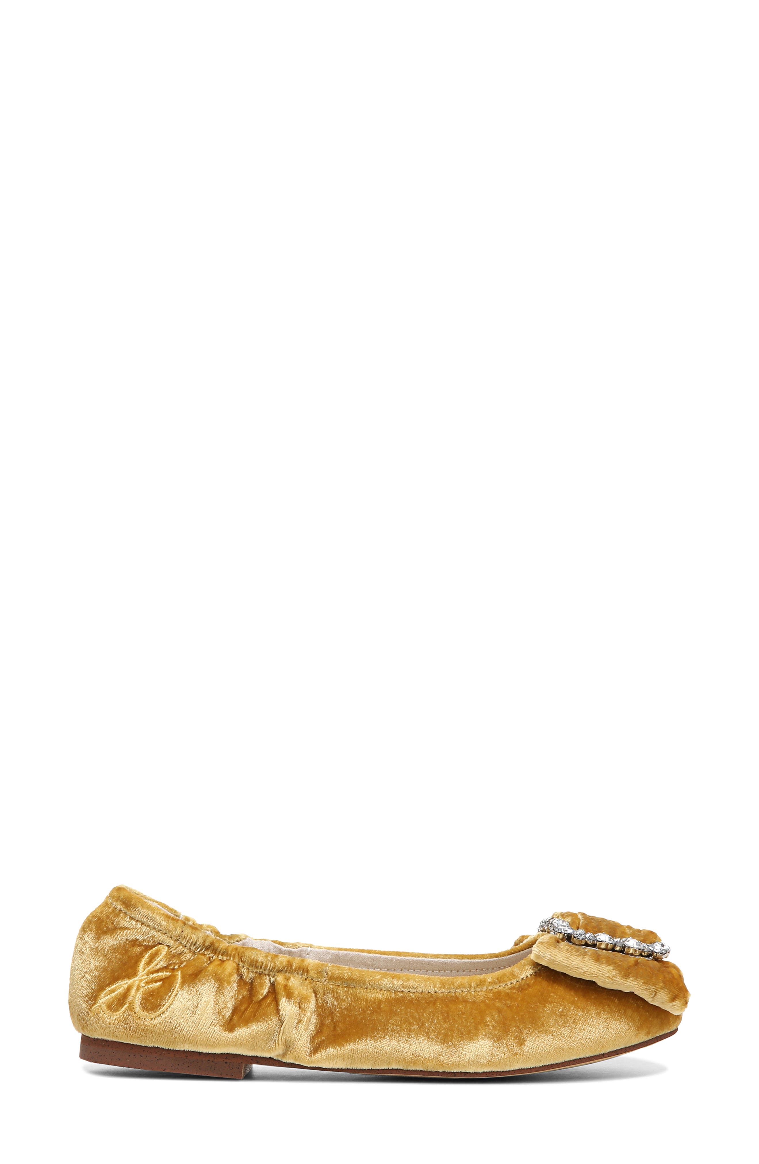 Sam Edelman Kids' Farah Crystal Bow Velvet Flat | Nordstromrack