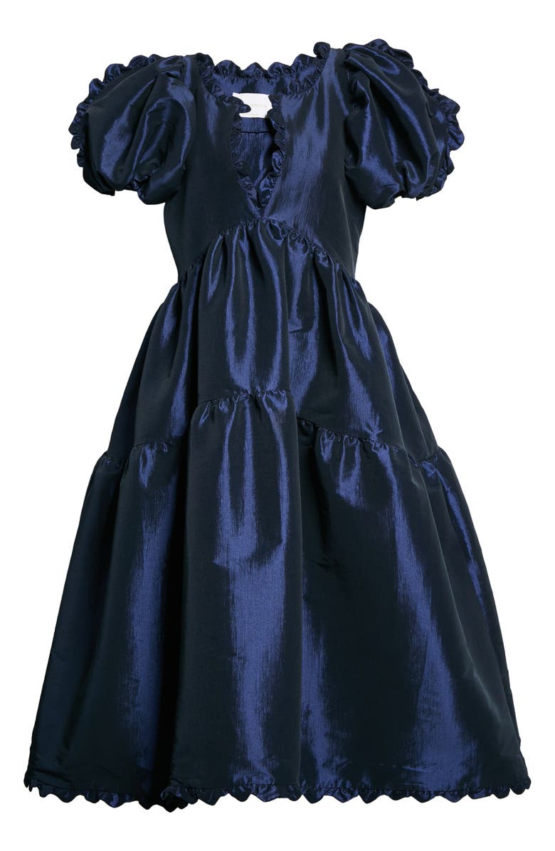 Kika Vargas Leana Ruffle Silk Blend Taffeta Dress | Nordstromrack