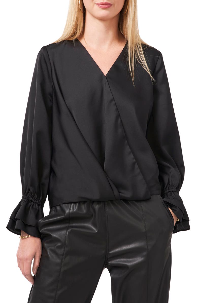 Vince Camuto Wrap Front Double Cuff Blouse | Nordstromrack