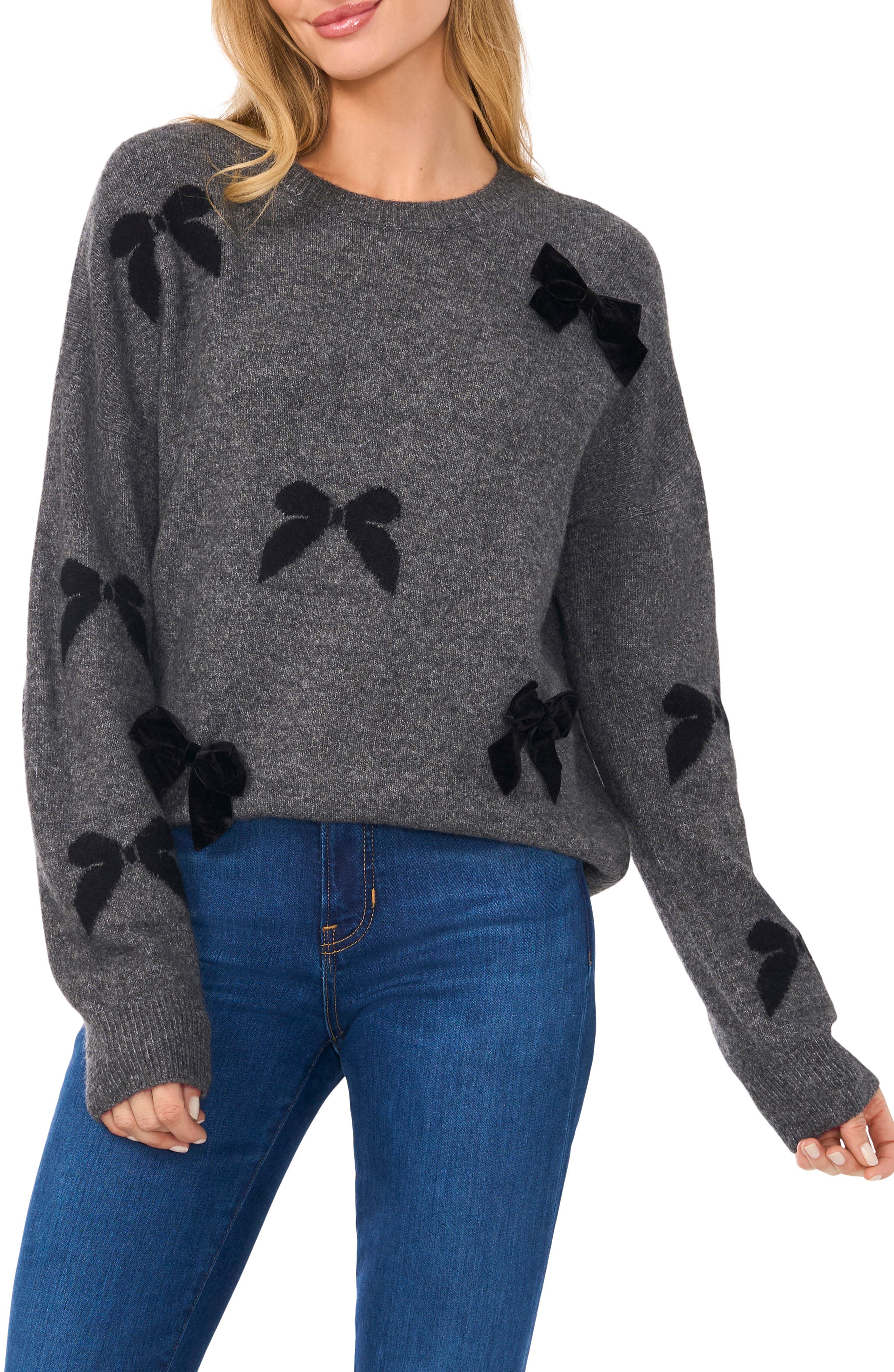 CeCe Bow Crewneck Sweater | Nordstrom