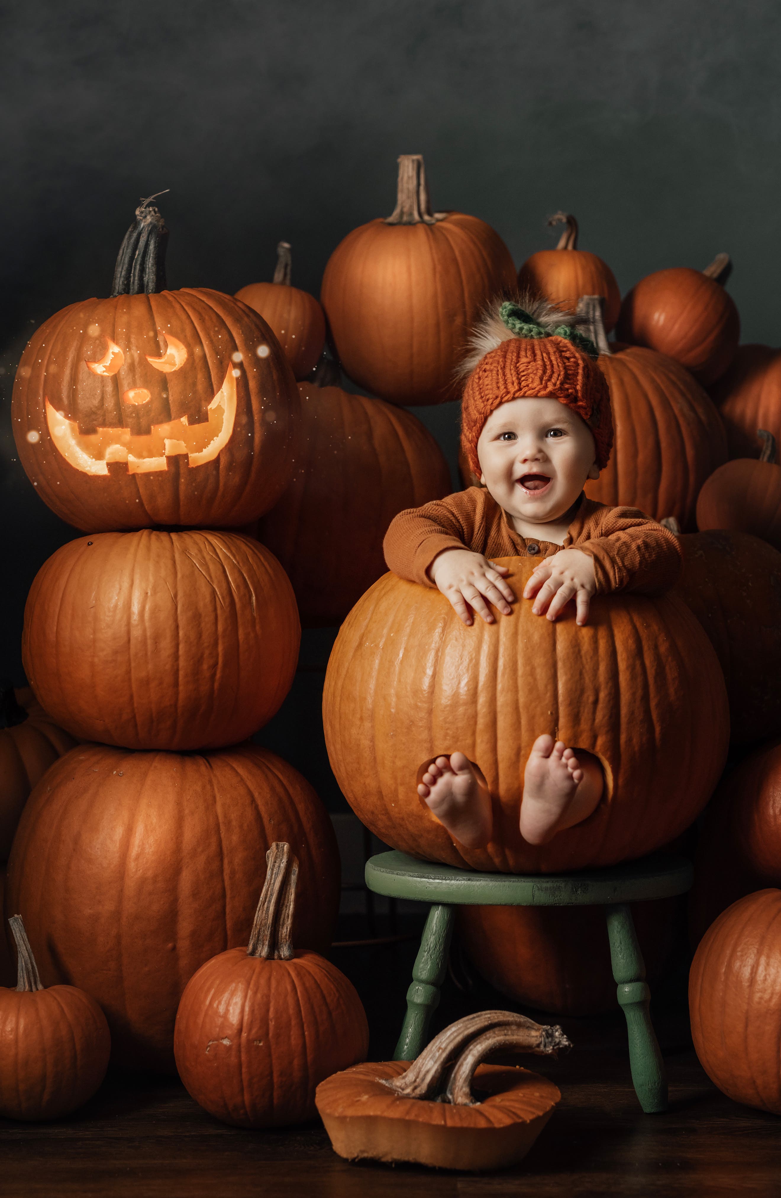 PINE + POPPY Pumpkin Beanie | Nordstrom