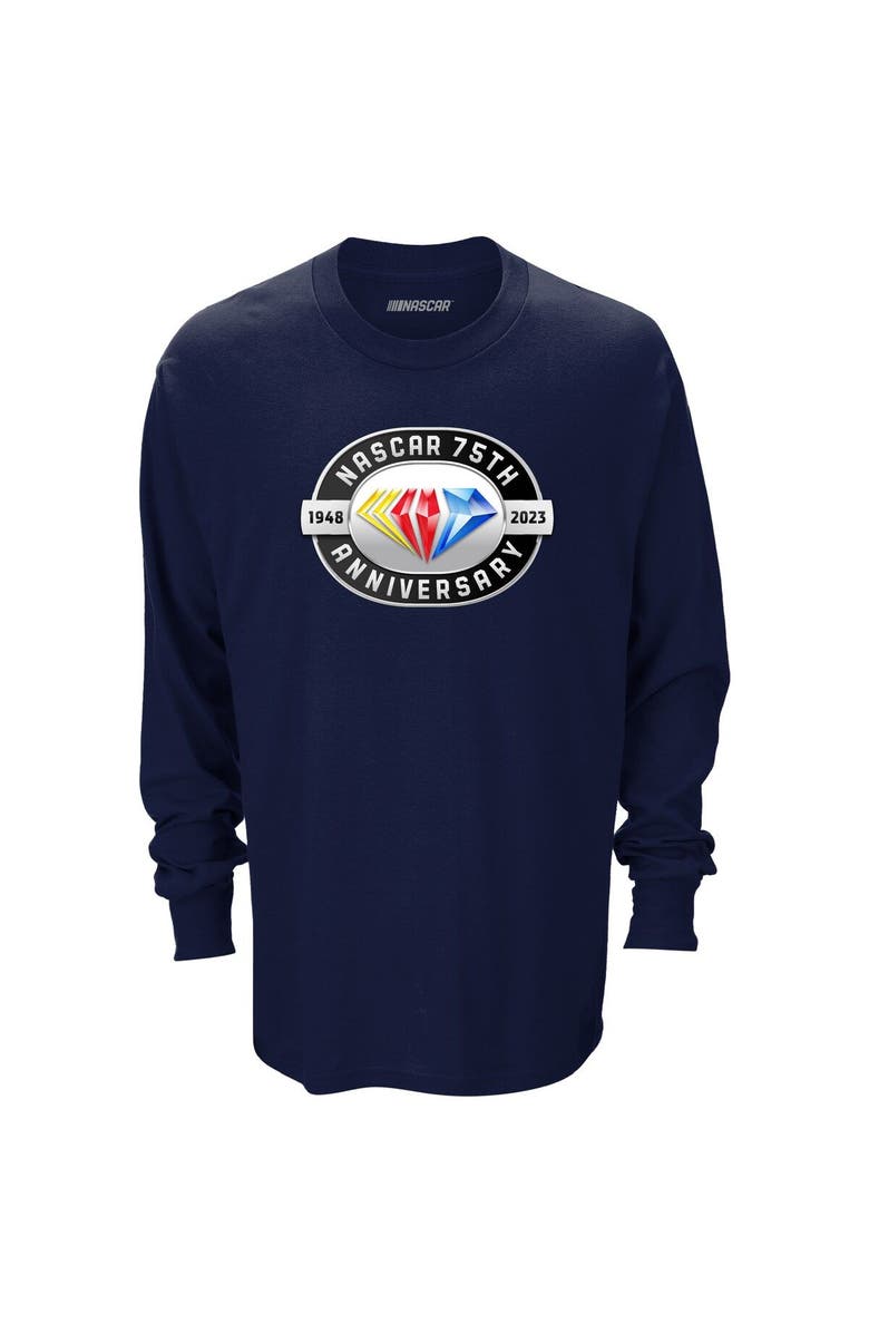 CHECKERED FLAG Men's Checkered Flag Navy NASCAR 75th Anniversary Logo ...