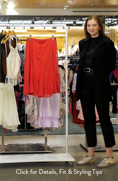 All in Favor Polka Dot Flare Skirt | Nordstromrack