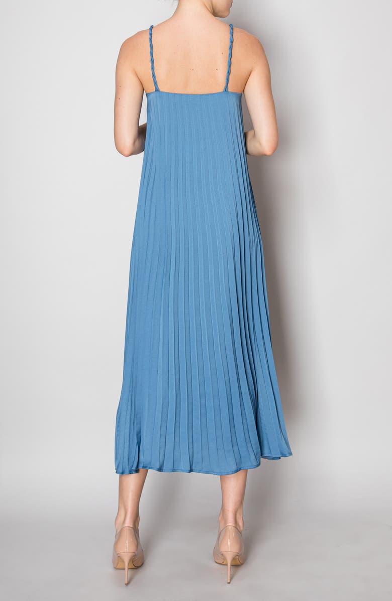 MELLODAY Braided Strap Pleated Midi Dress | Nordstromrack