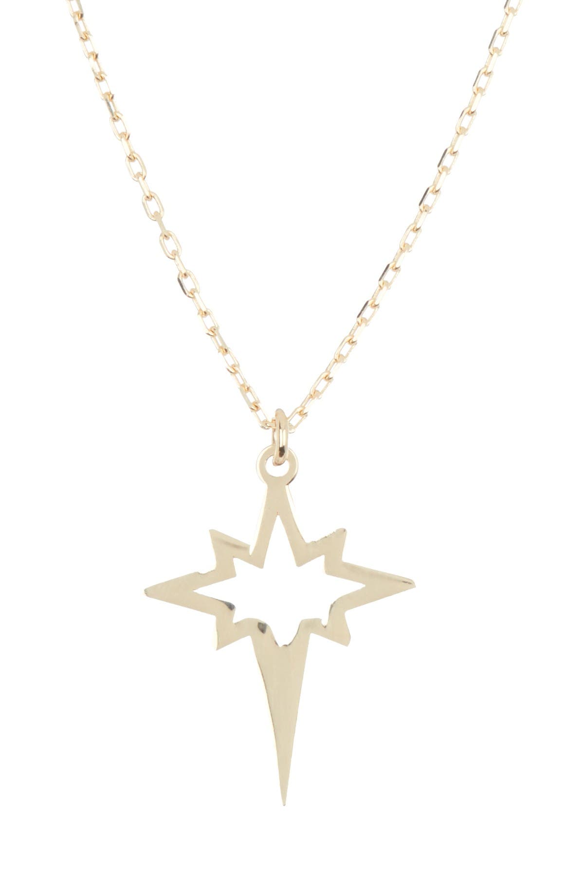 KARAT RUSH 14K Yellow Gold Star Pendant Necklace | Nordstromrack