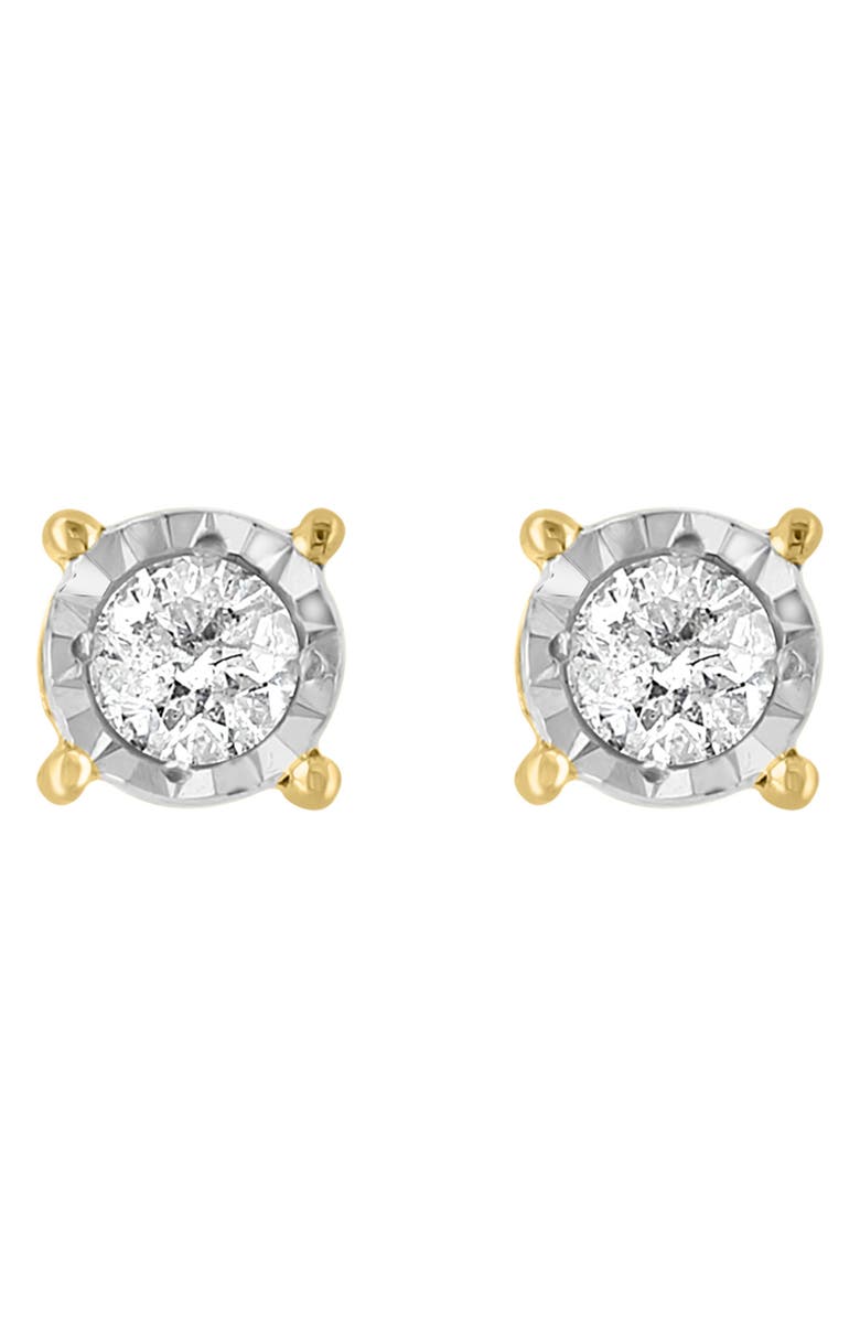 EFFY Gold Plated Sterling Silver Diamond Stud Earrings - 0.20 ctw ...