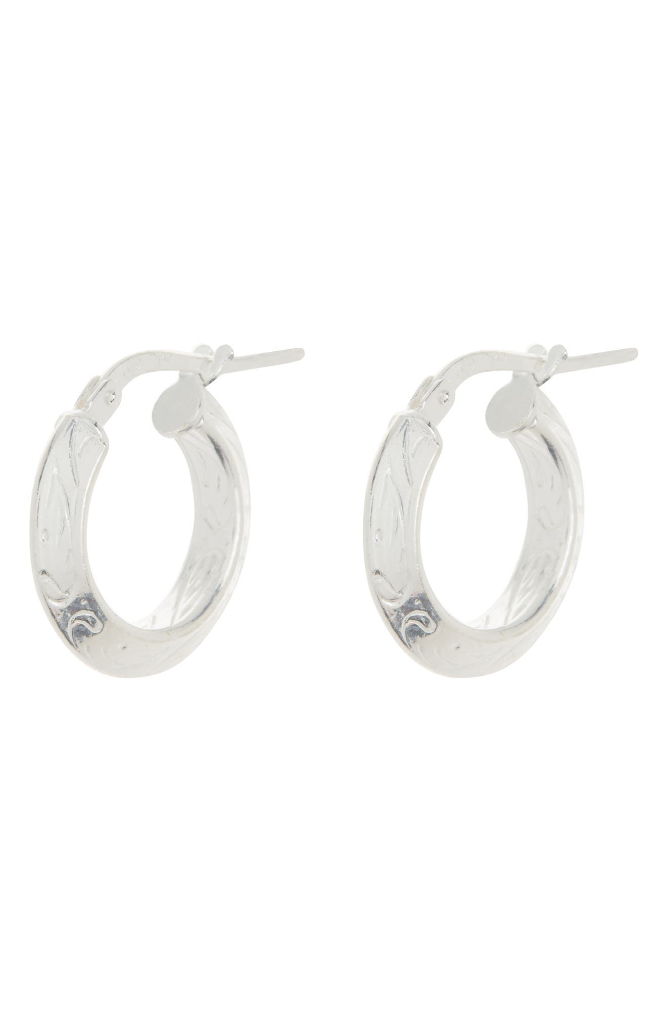 Argento Vivo Sterling Silver Small Knife Edge Sterling Silver Etched ...