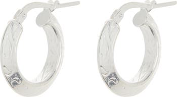 Argento Vivo Sterling Silver Small Knife Edge Sterling Silver Etched ...