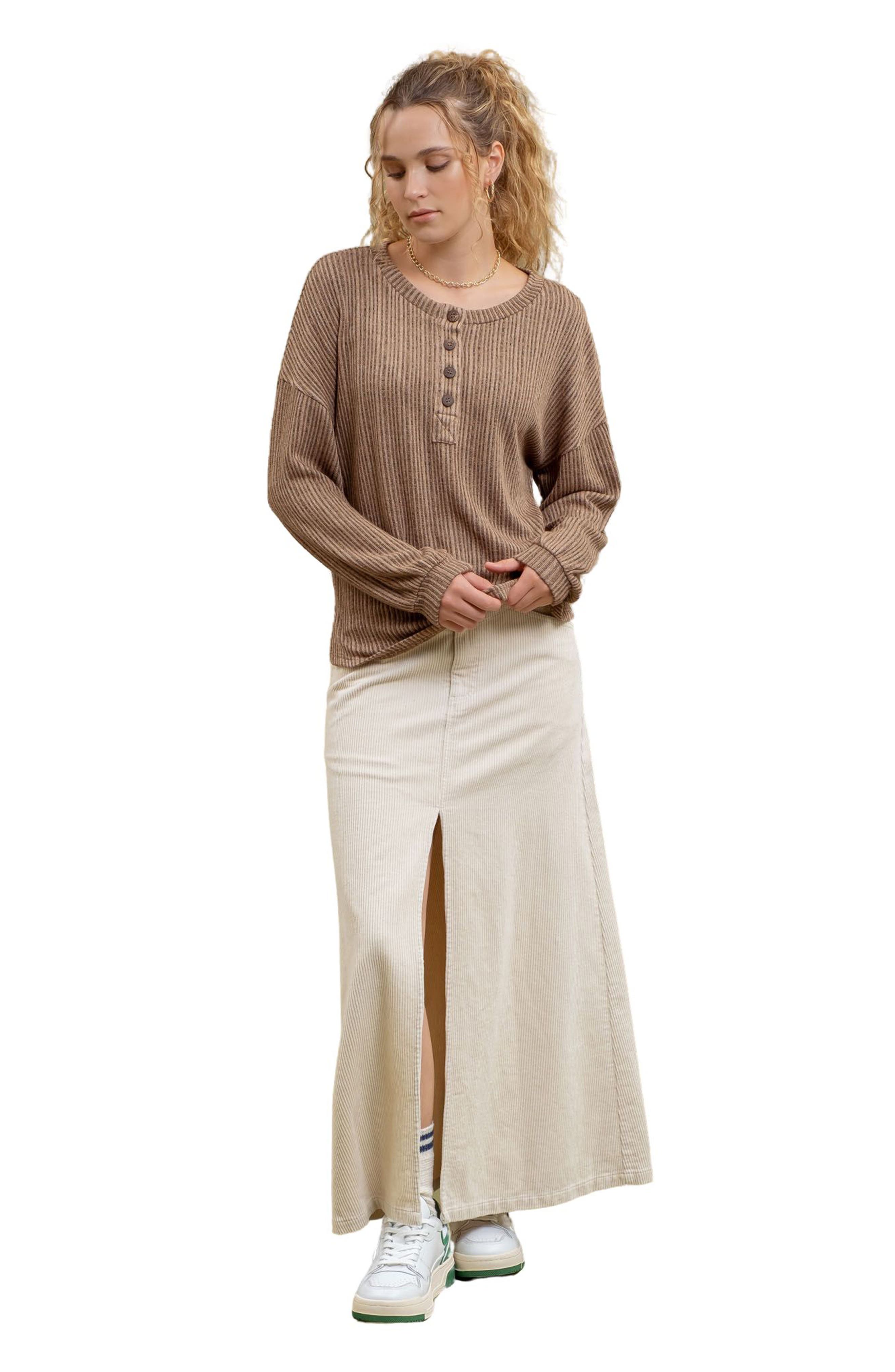 Blu Pepper Long Sleeve Half Button Top | Nordstromrack