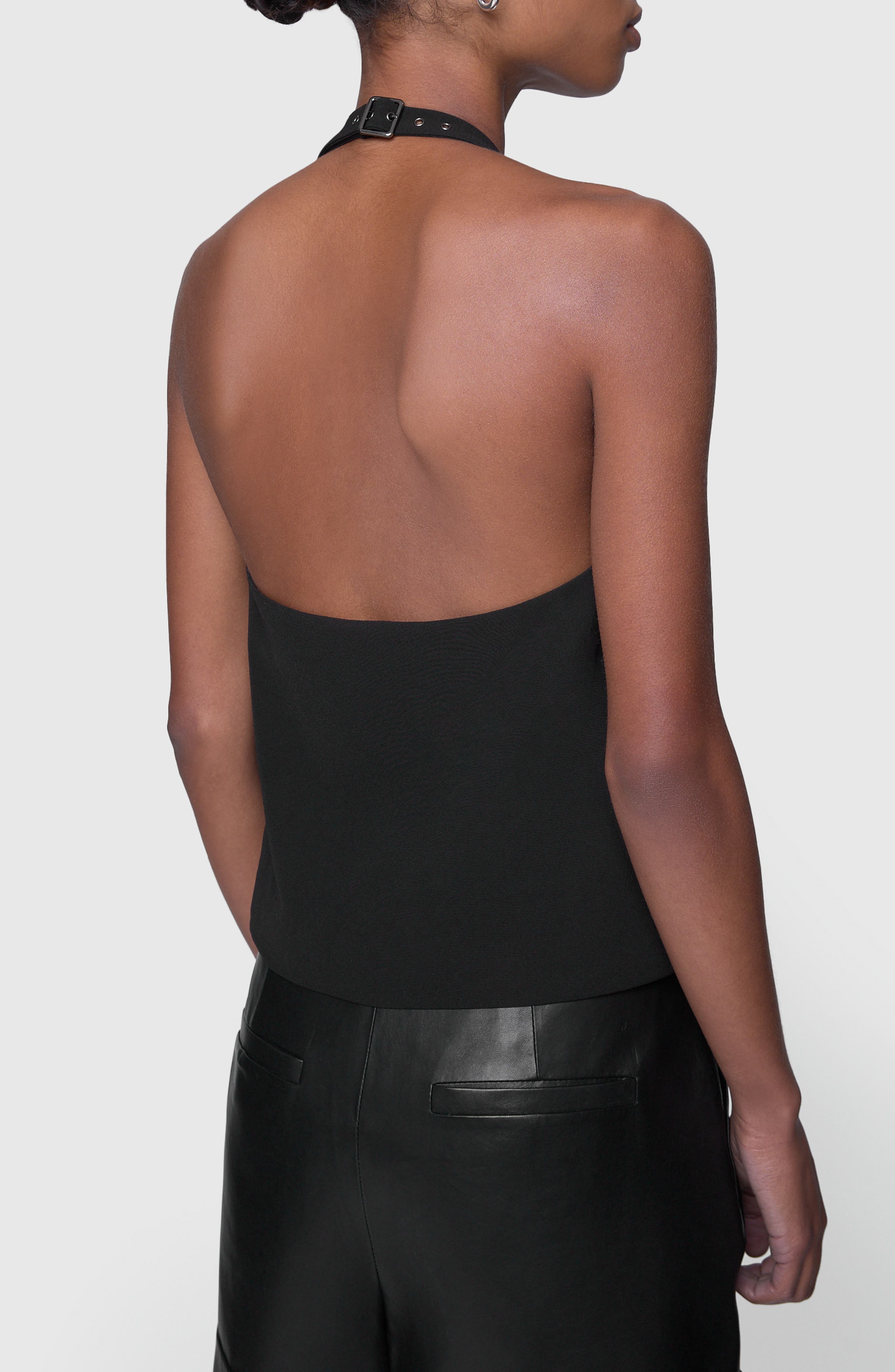 Rebecca Minkoff Jovie Belted Halter Neck Top | Nordstromrack