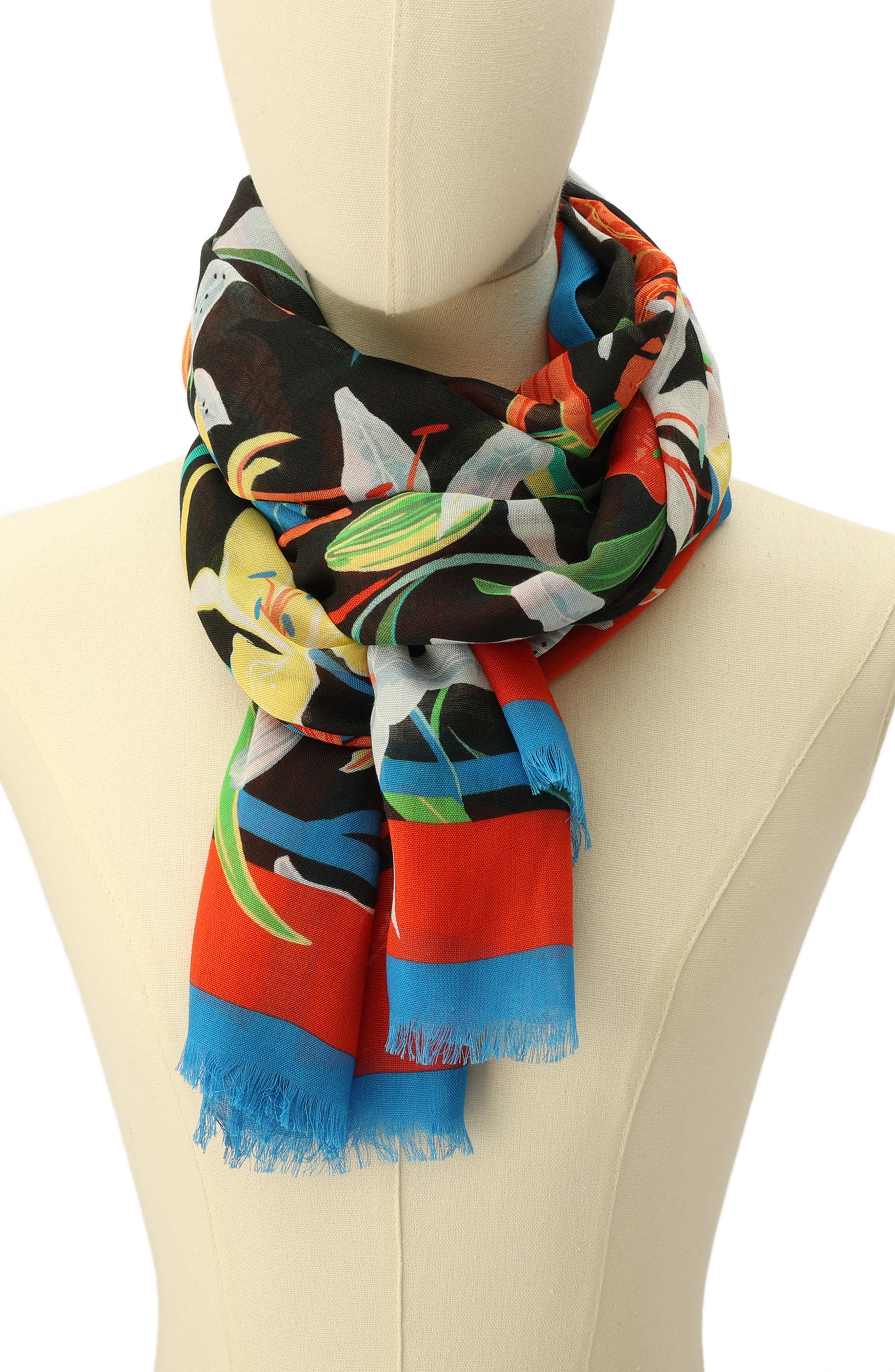 summer lilies oblong scarf (Women) | Nordstromrack