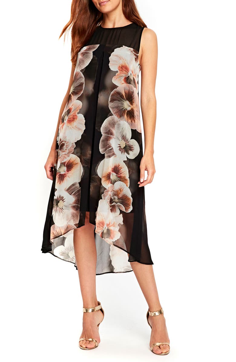 Wallis Pansy Split High/Low Overlay Dress | Nordstrom