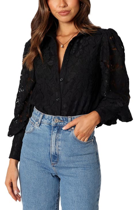 Women's Lace Button Up Tops | Nordstrom
