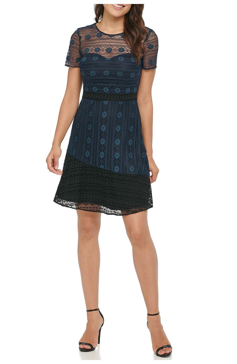 Kensie Two Tone Floral Lace Dress | Nordstromrack