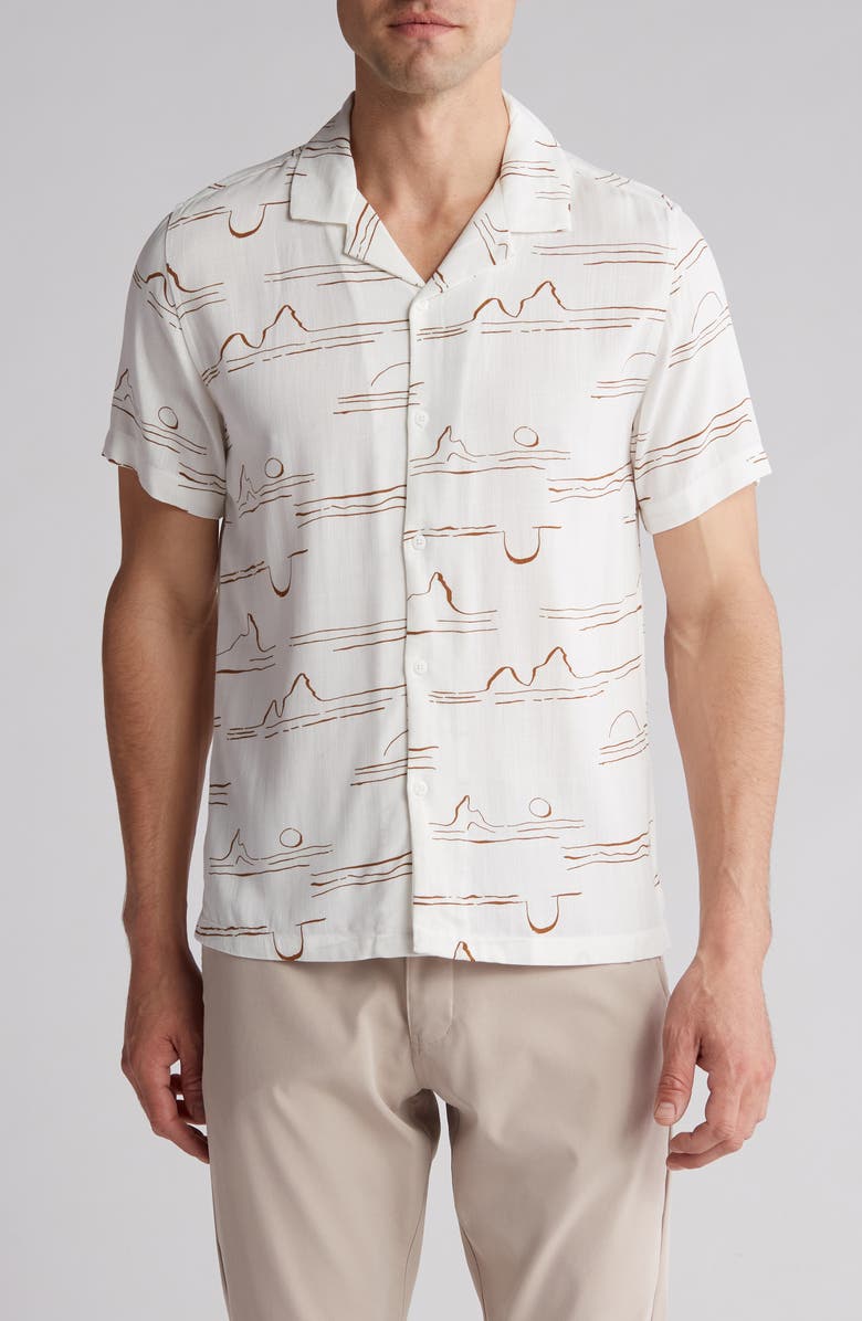 DENIM AND FLOWER Horizon Sketch Short Sleeve Shirt | Nordstromrack