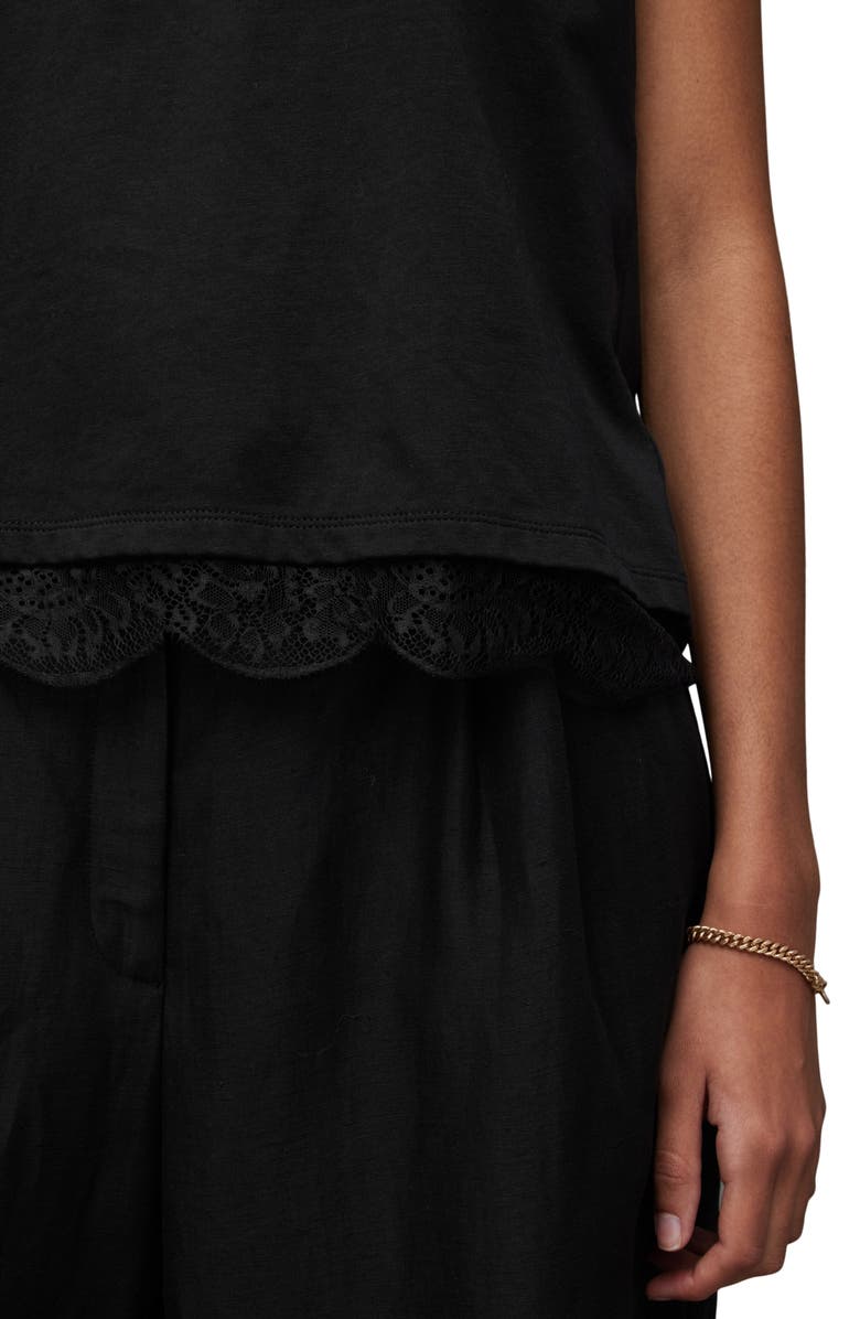 AllSaints Lee Lace Trim T-Shirt | Nordstromrack