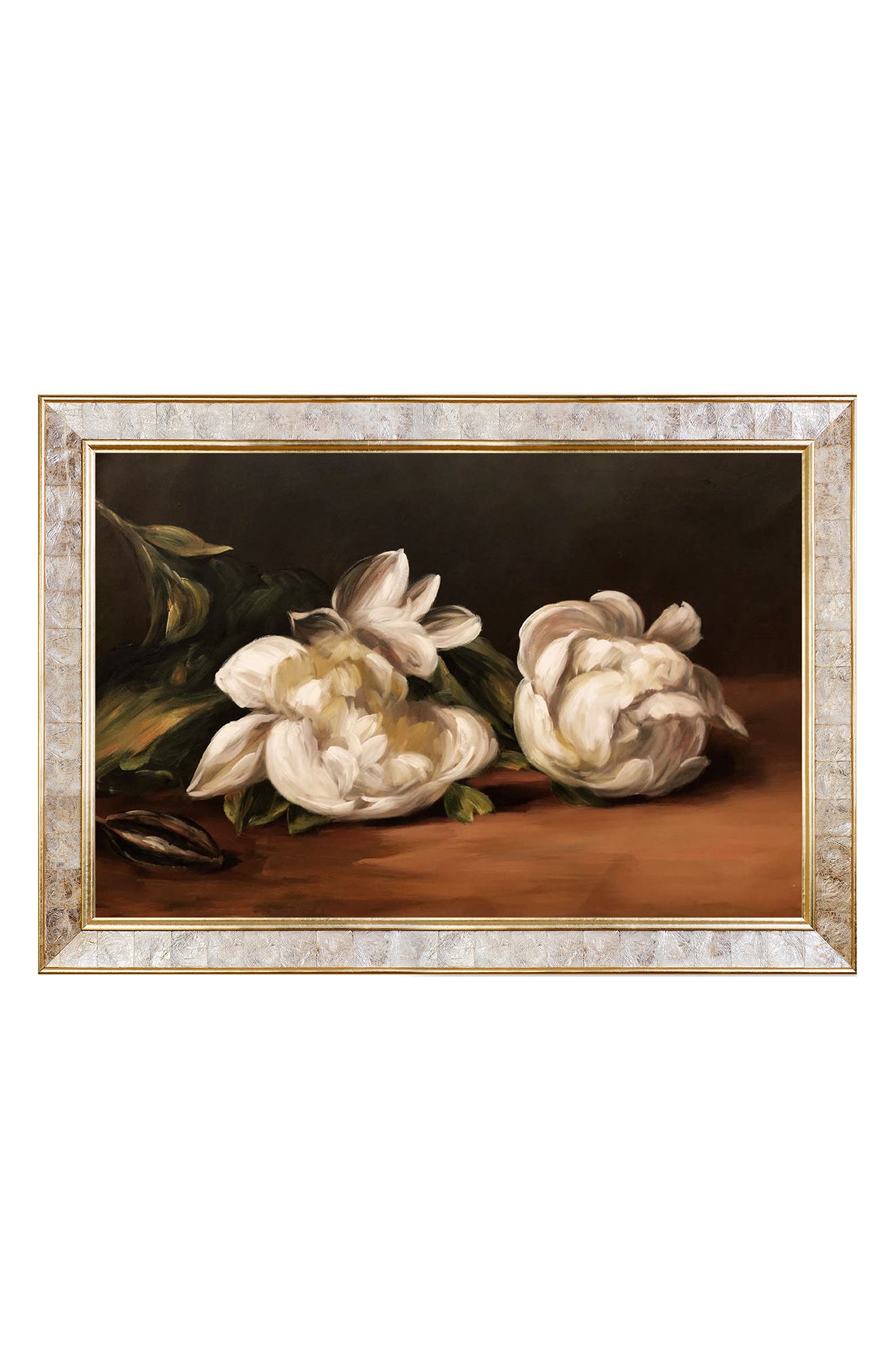 OVERSTOCK ART Branch Of White Peonies With Pruning Shears by Edouard ...