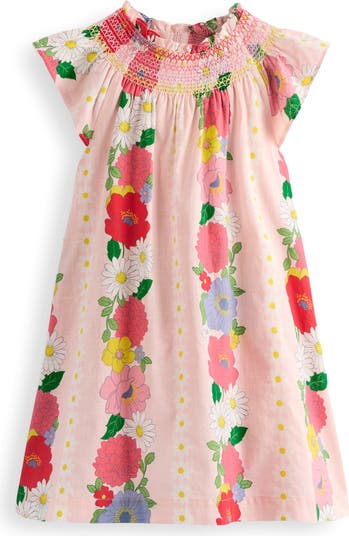 Mini Boden Kids' Vacation Smocked Trim Cotton Sundress | Nordstrom