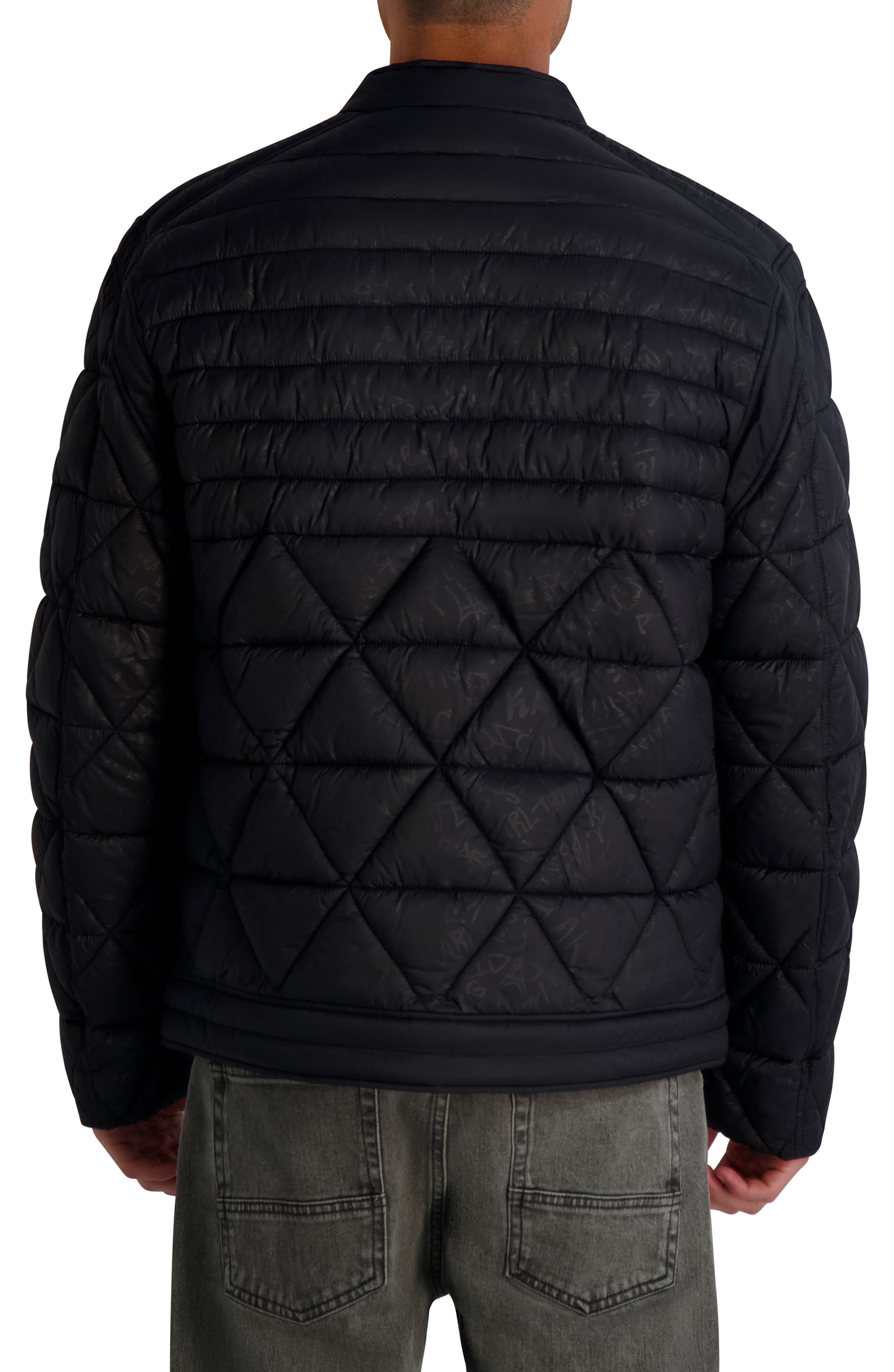KARL LAGERFELD PARIS Graffiti Puffer Jacket | Nordstromrack