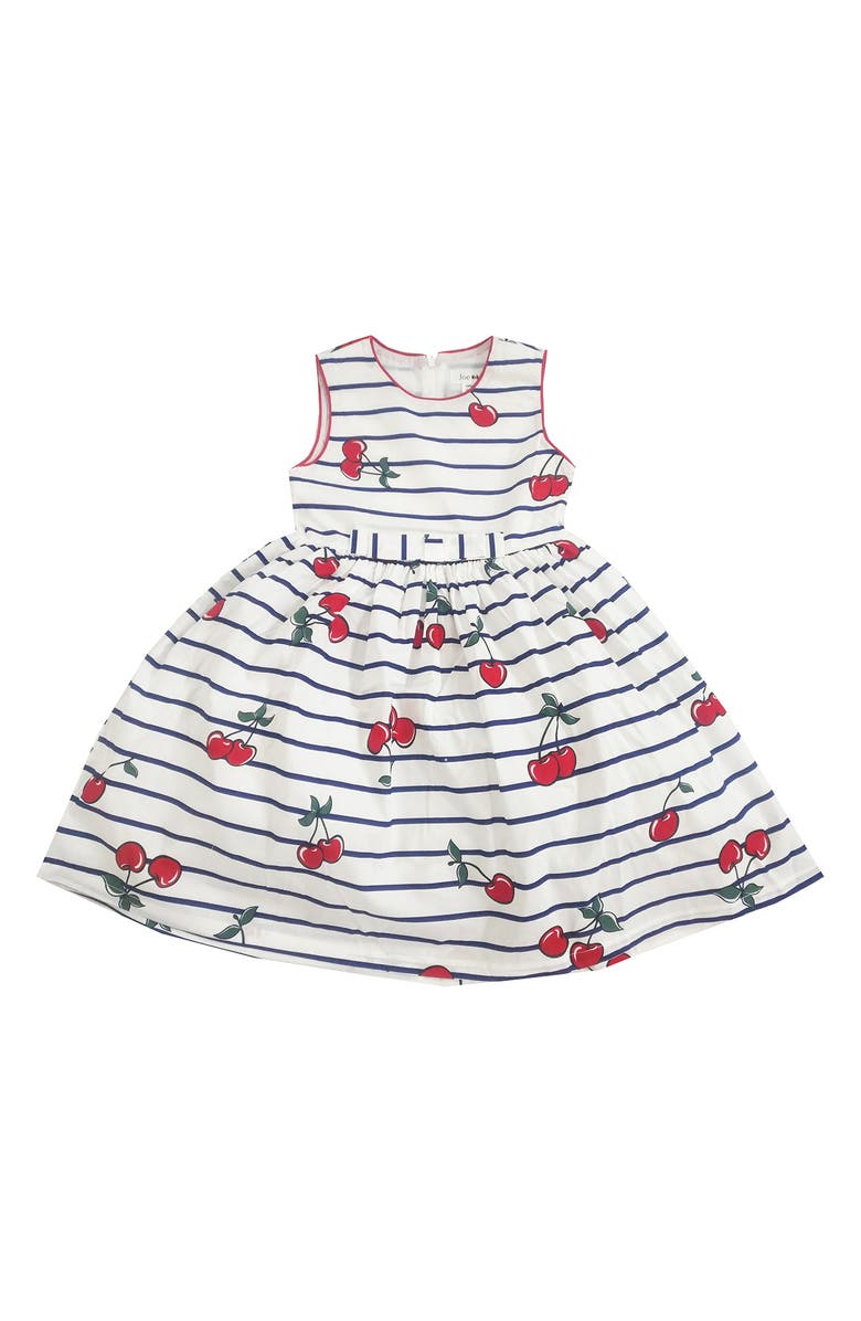 JOE-ELLA Kids' Cherry Stripe Print Dress | Nordstromrack