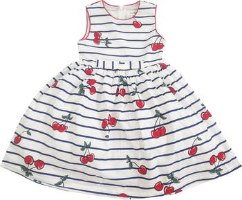 JOE-ELLA Kids' Cherry Stripe Print Dress | Nordstromrack